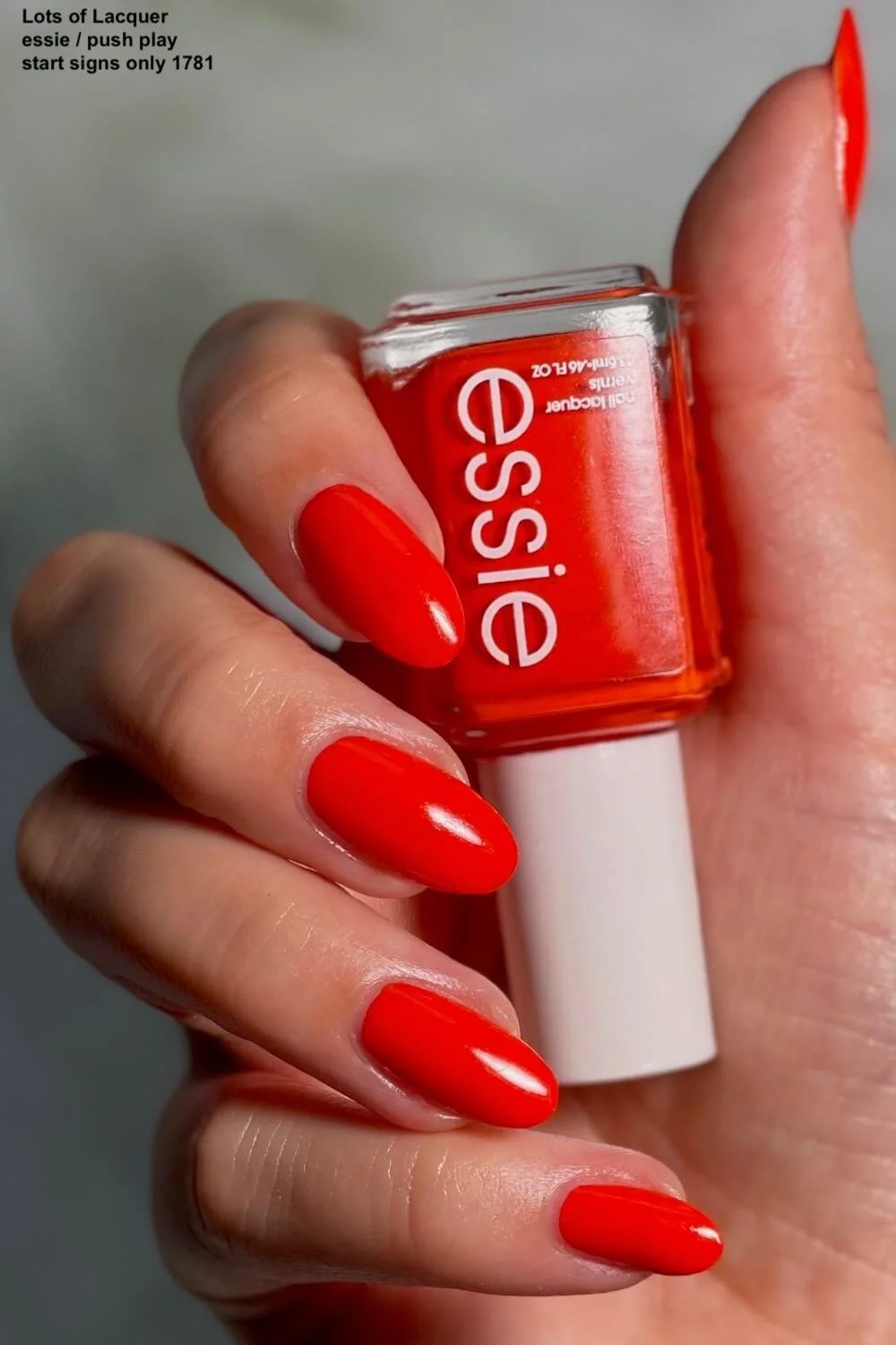 essie start signs only VS geranium