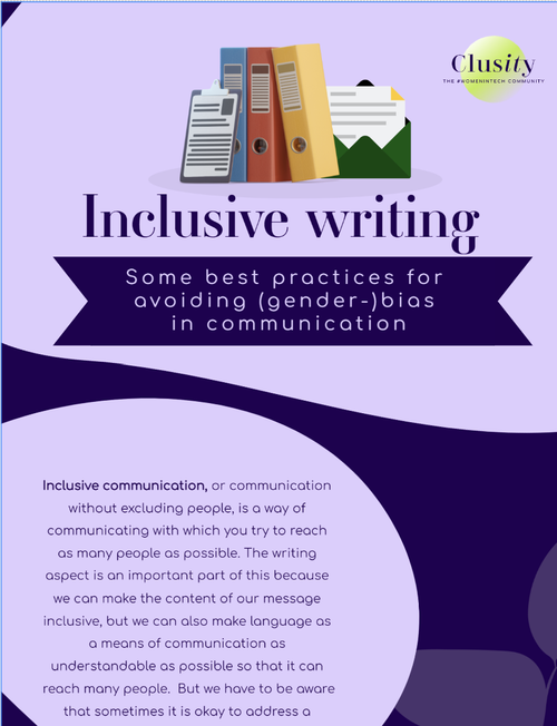 Infosheet: (gender-)inclusive writing - Platform for Women in Tech ...