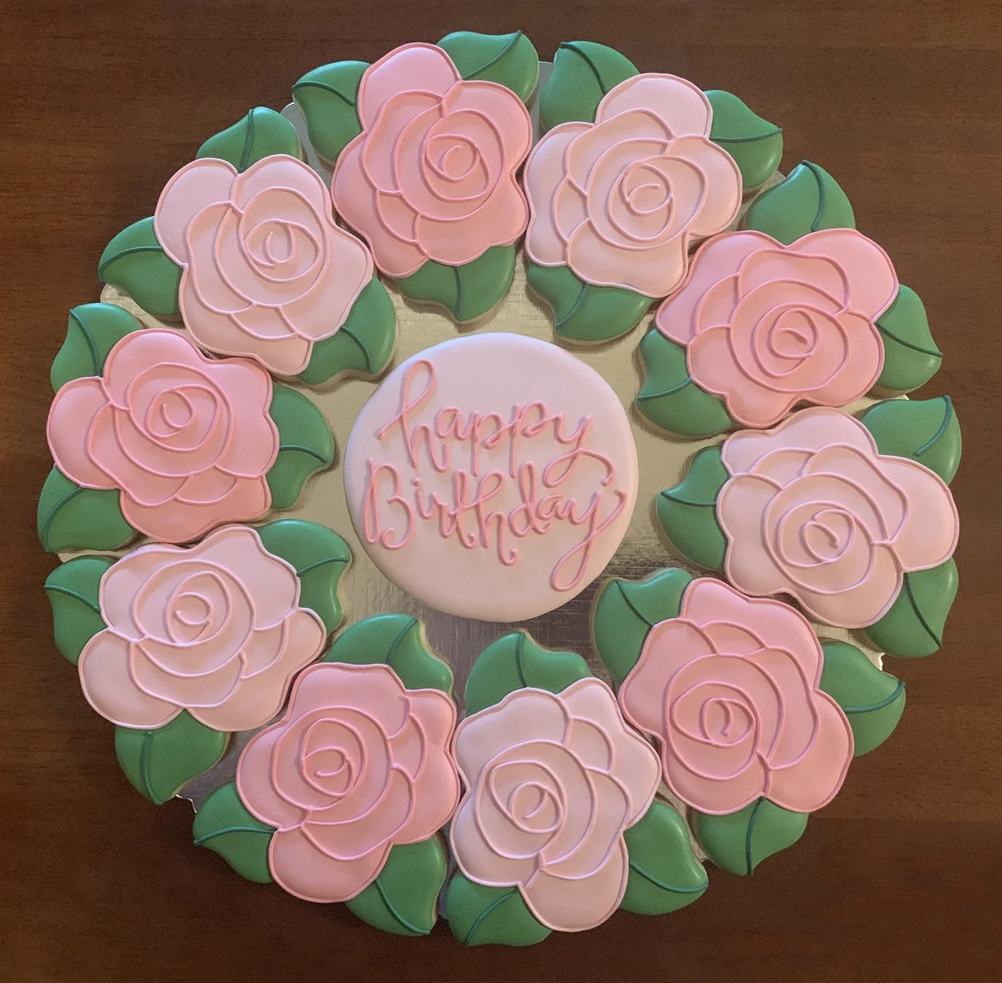 Pretty Roses Platter - 11 Sugar Cookies — Live.Love.Bake Cookies by Sallie
