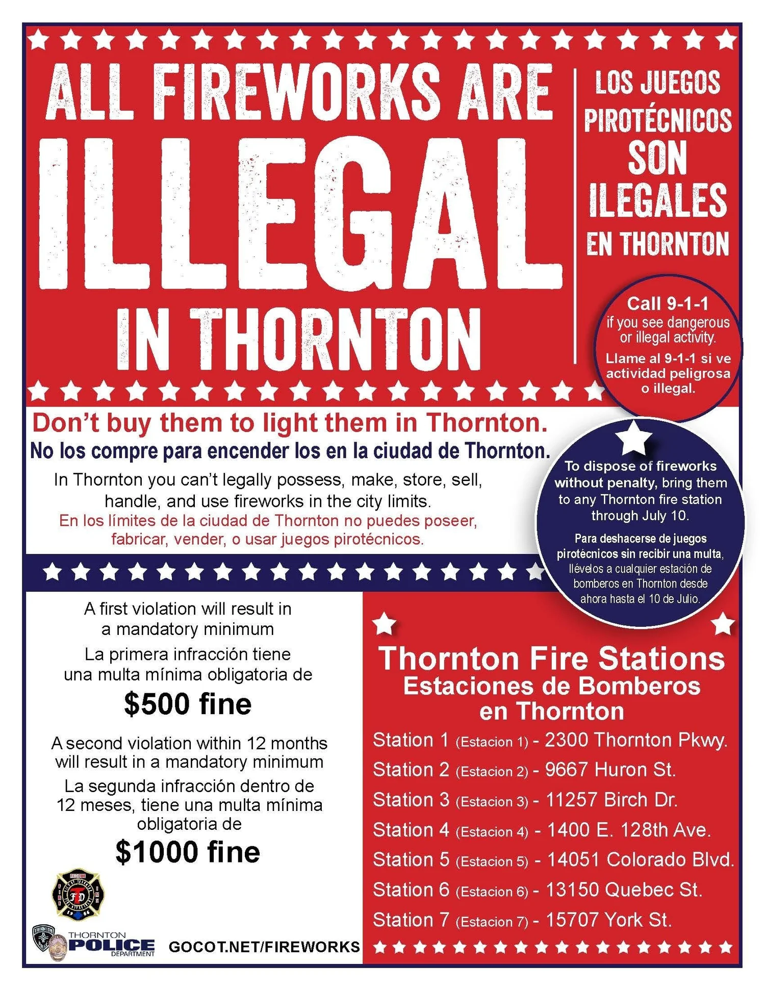 Fireworks — Thornton Police Department