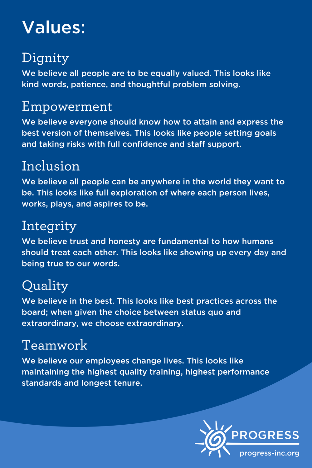 Employee Website — Progress Inc.