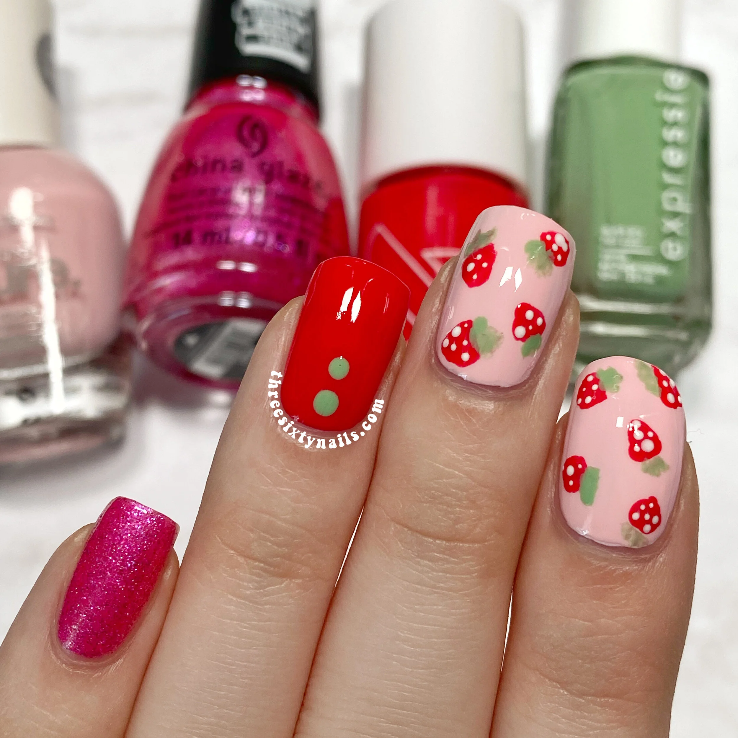 Strawberry Nail Art Tutorial