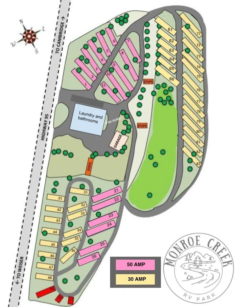 Resort Map — Monroe Creek RV Park
