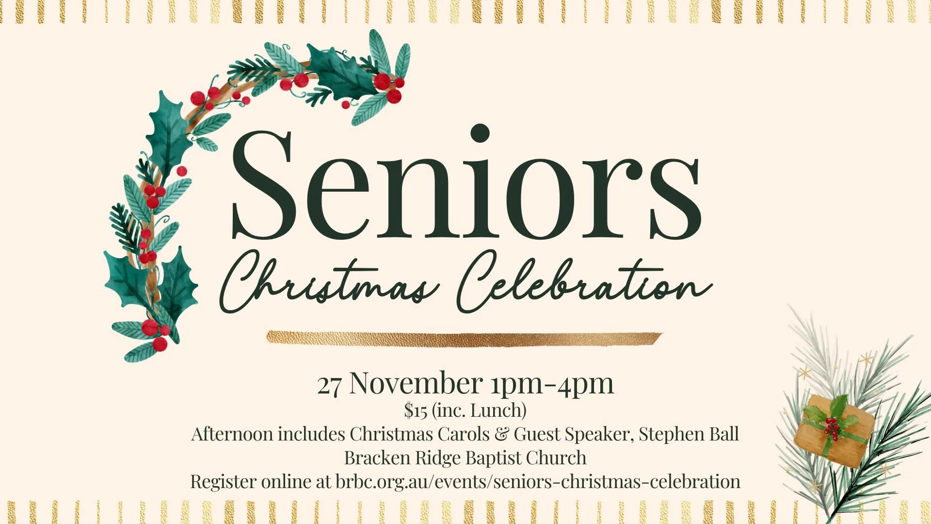 Seniors Christmas Celebration — Bracken Ridge Baptist Church