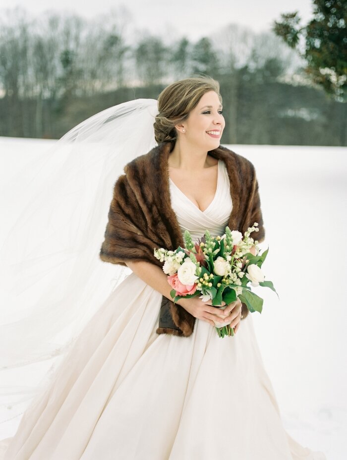 Kyndal & Isaac's Winter Wedding in Mount Airy | Featured on Style Me ...