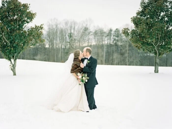Kyndal & Isaac's Winter Wedding in Mount Airy | Featured on Style Me ...