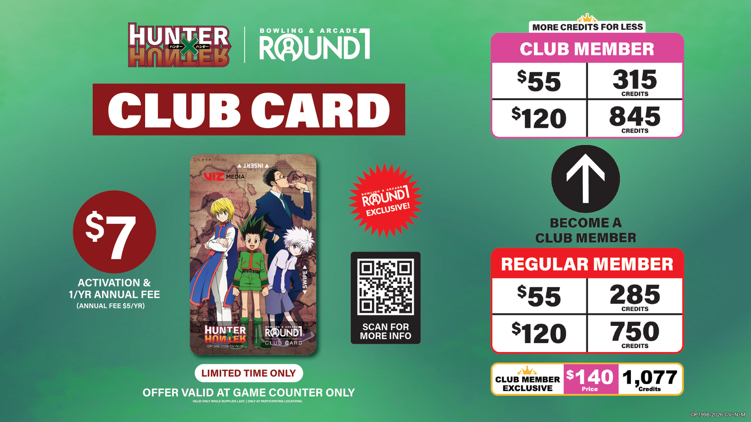 Hunter x Hunter at Round1 | Round1 USA