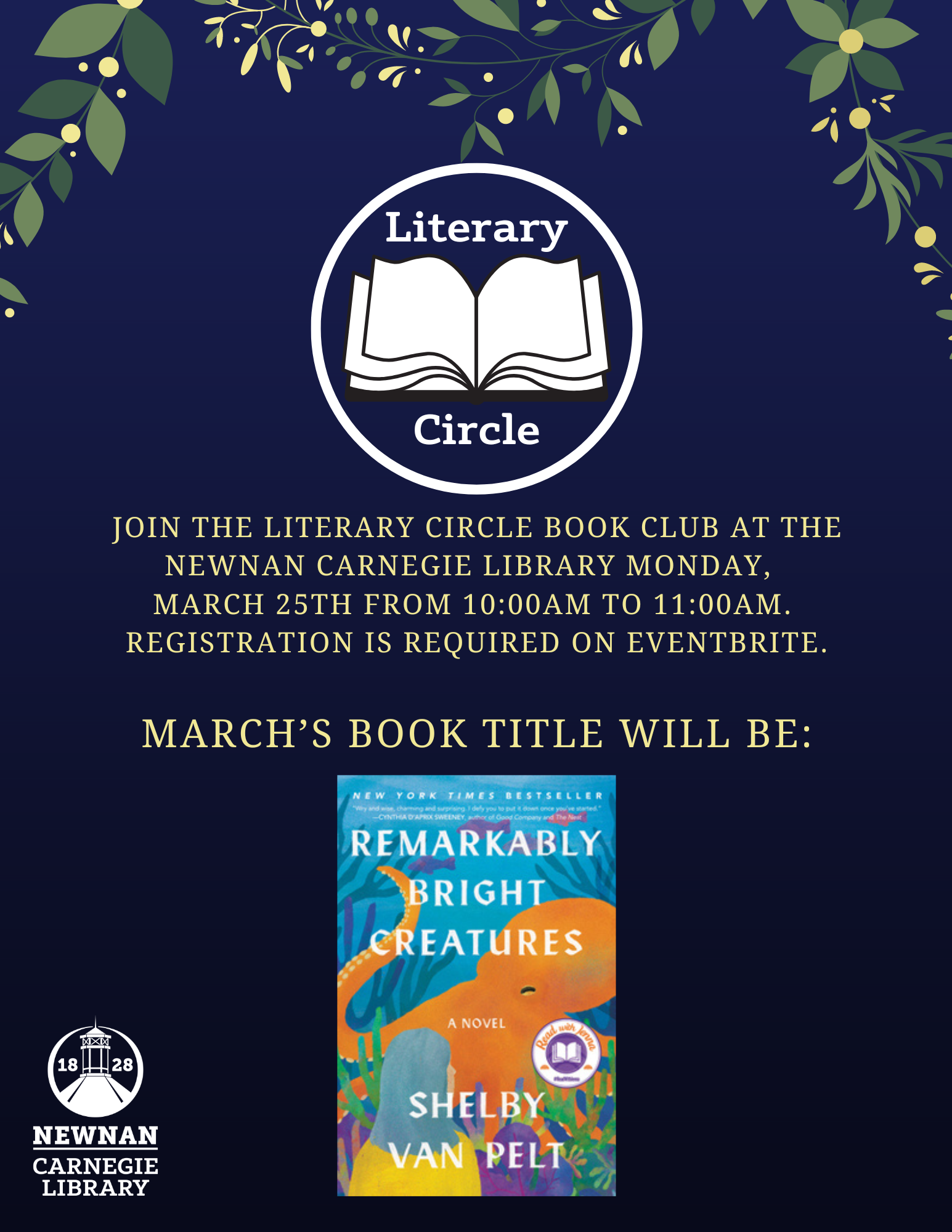 Literary Circle Book Club — Newnan Carnegie Library
