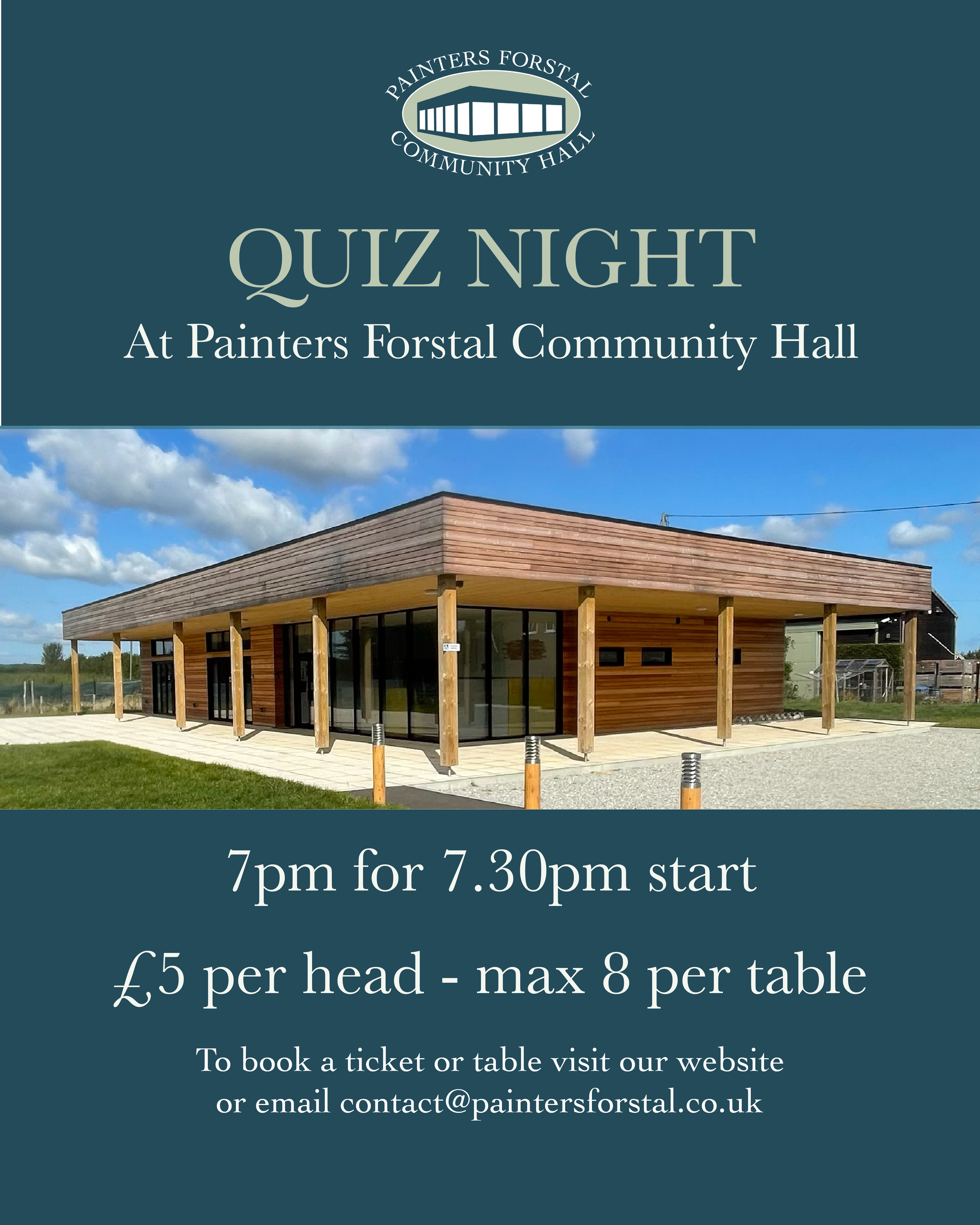 QUIZ NIGHT — Painters Forstal Community Hall