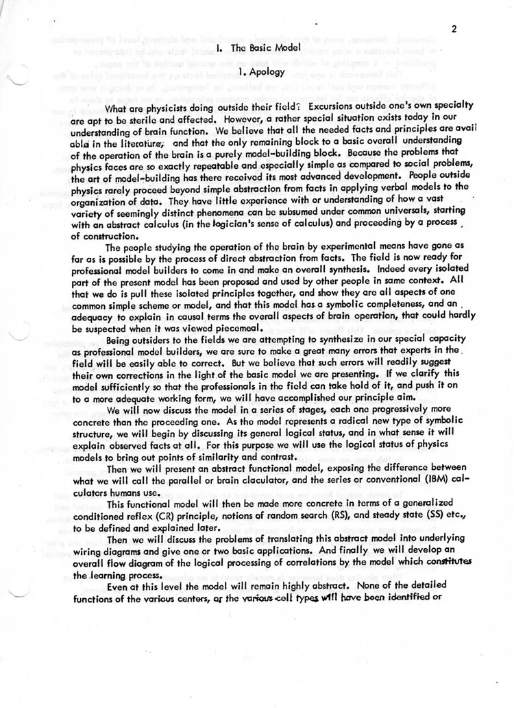 Outline of a Functional Model of the Nervous System, Putnam 1963 — The ...