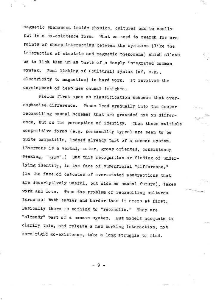 Origins of Nervous System Model Dec, 1966 — The Peter Putnam Papers