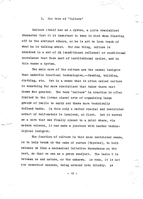 Origins of Nervous System Model Dec, 1966 — The Peter Putnam Papers