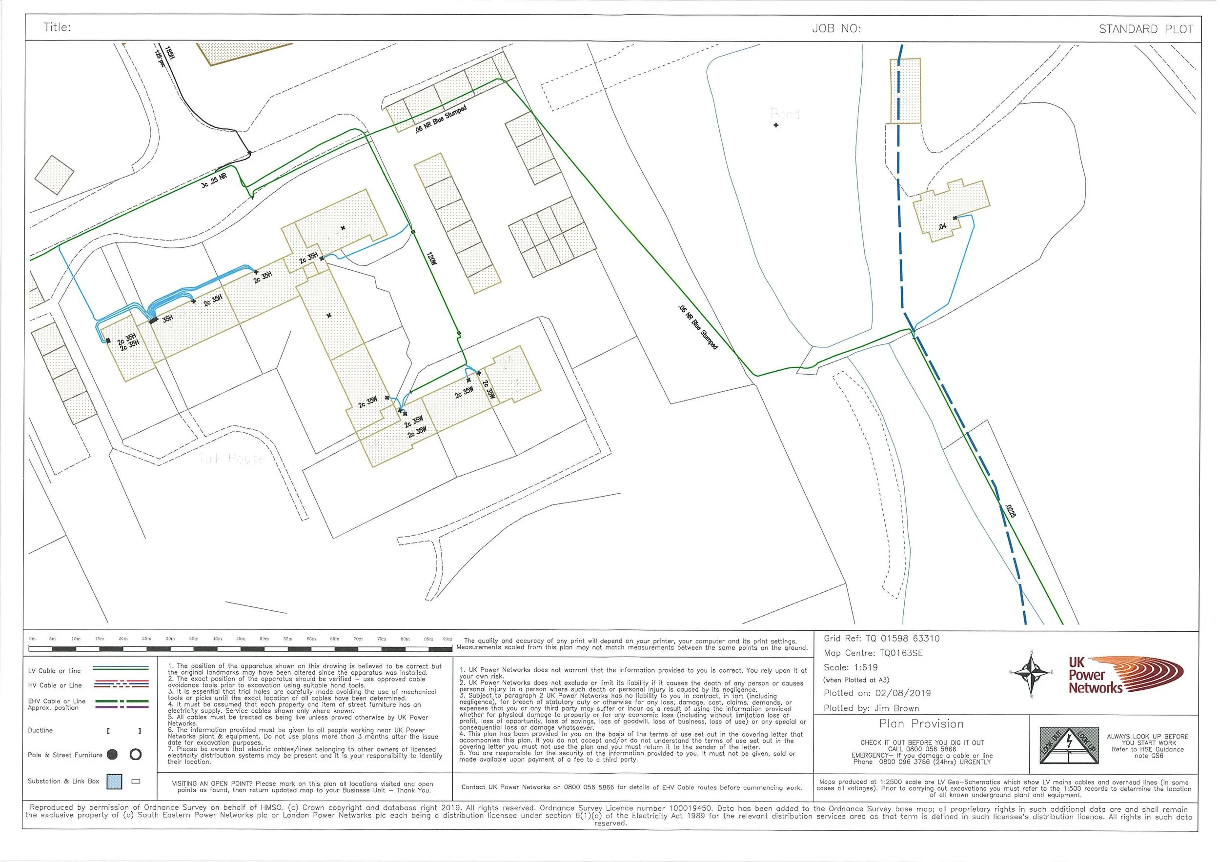 UKPN electricity supply map — Ottershaw Park