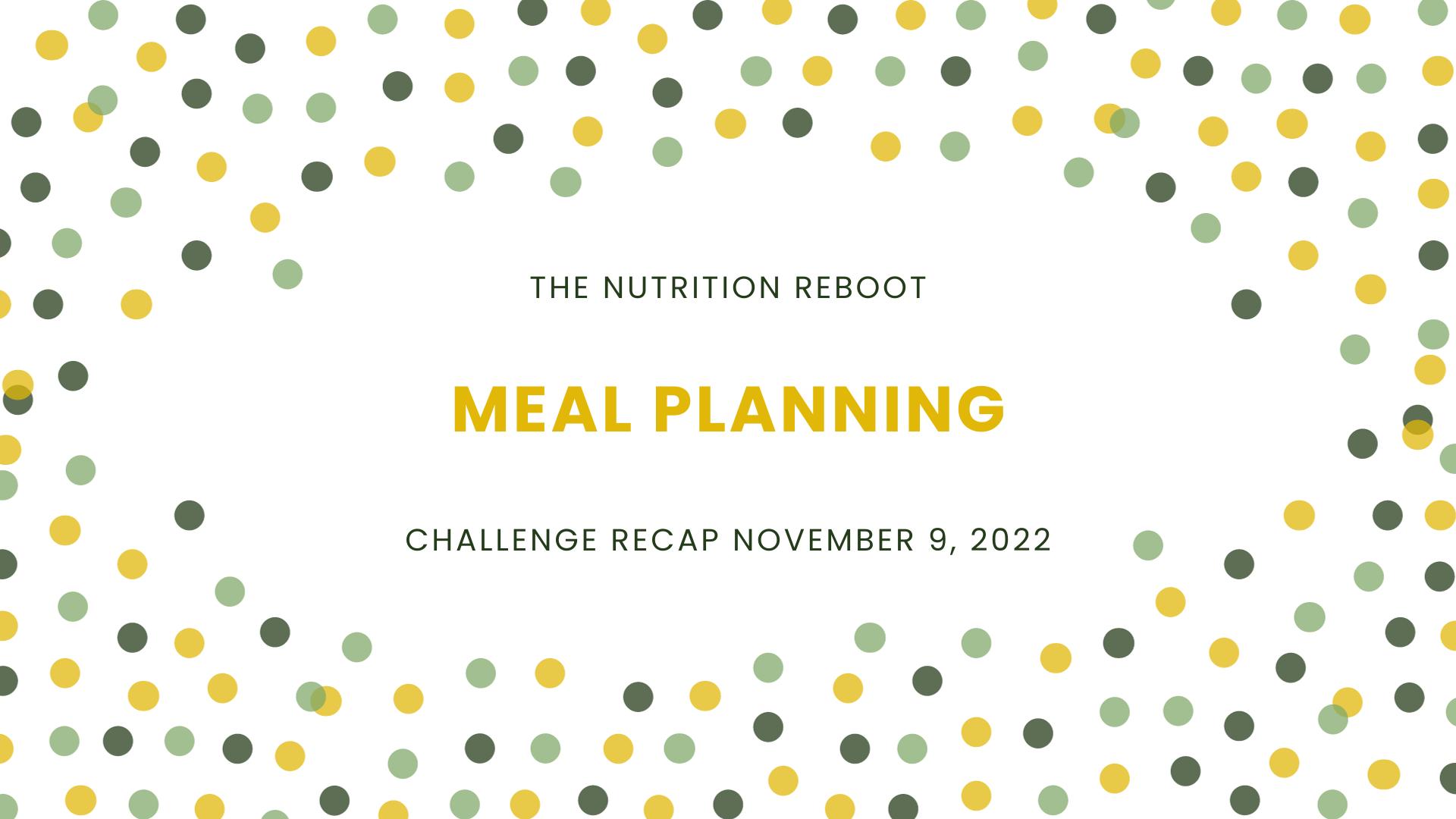 Meal Planning Resources — Dietitian Hannah