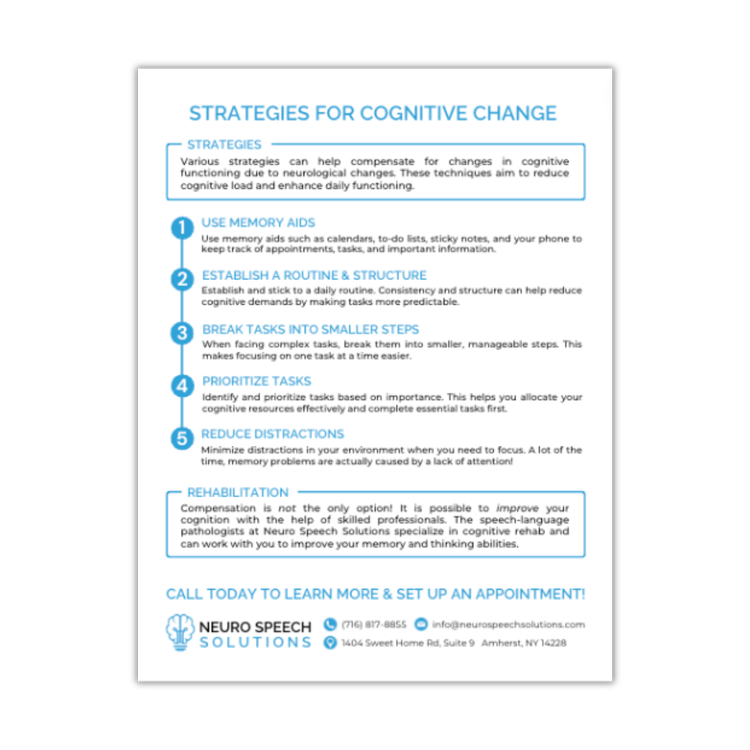 Cognitive Therapy in Buffalo, NY: Improve Memory & Cognition — Speech ...