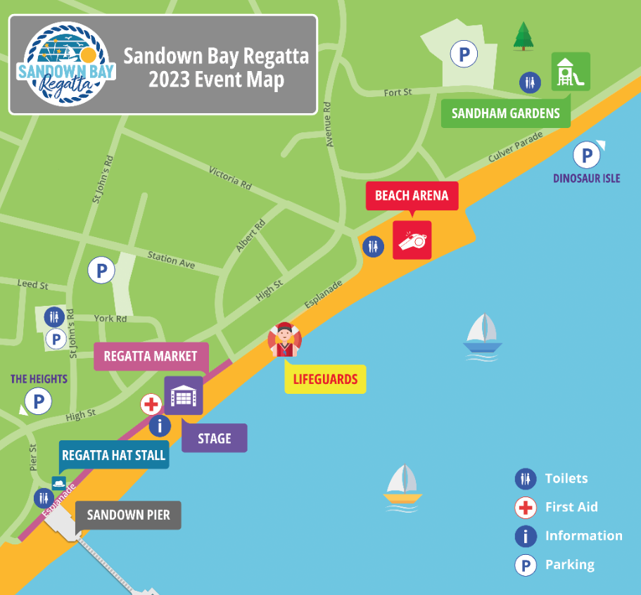 Regatta Map — Sandown Carnival