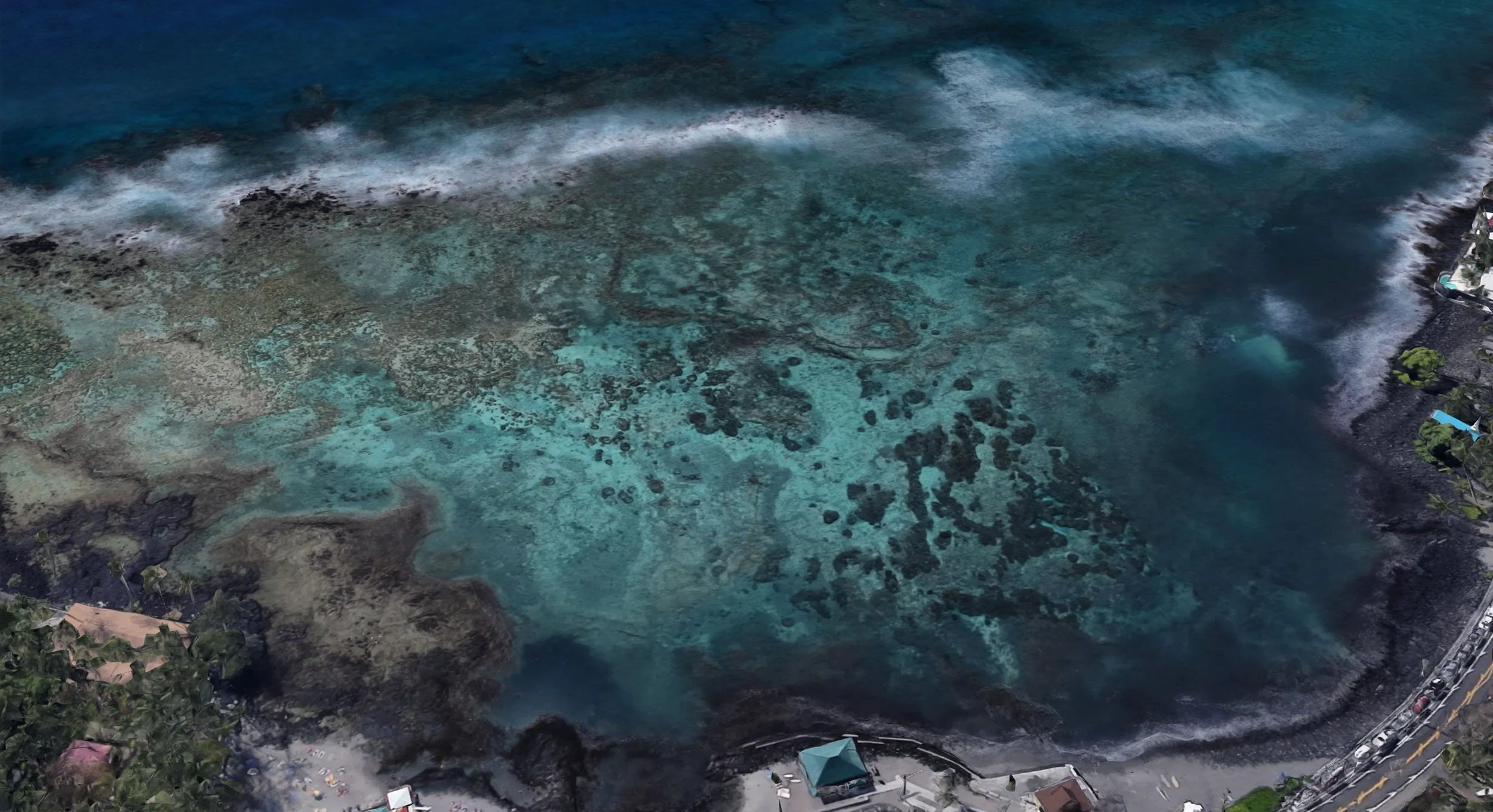 Kahaluʻu Bay Features And Coral Colony Time Series Map — Dear Ocean