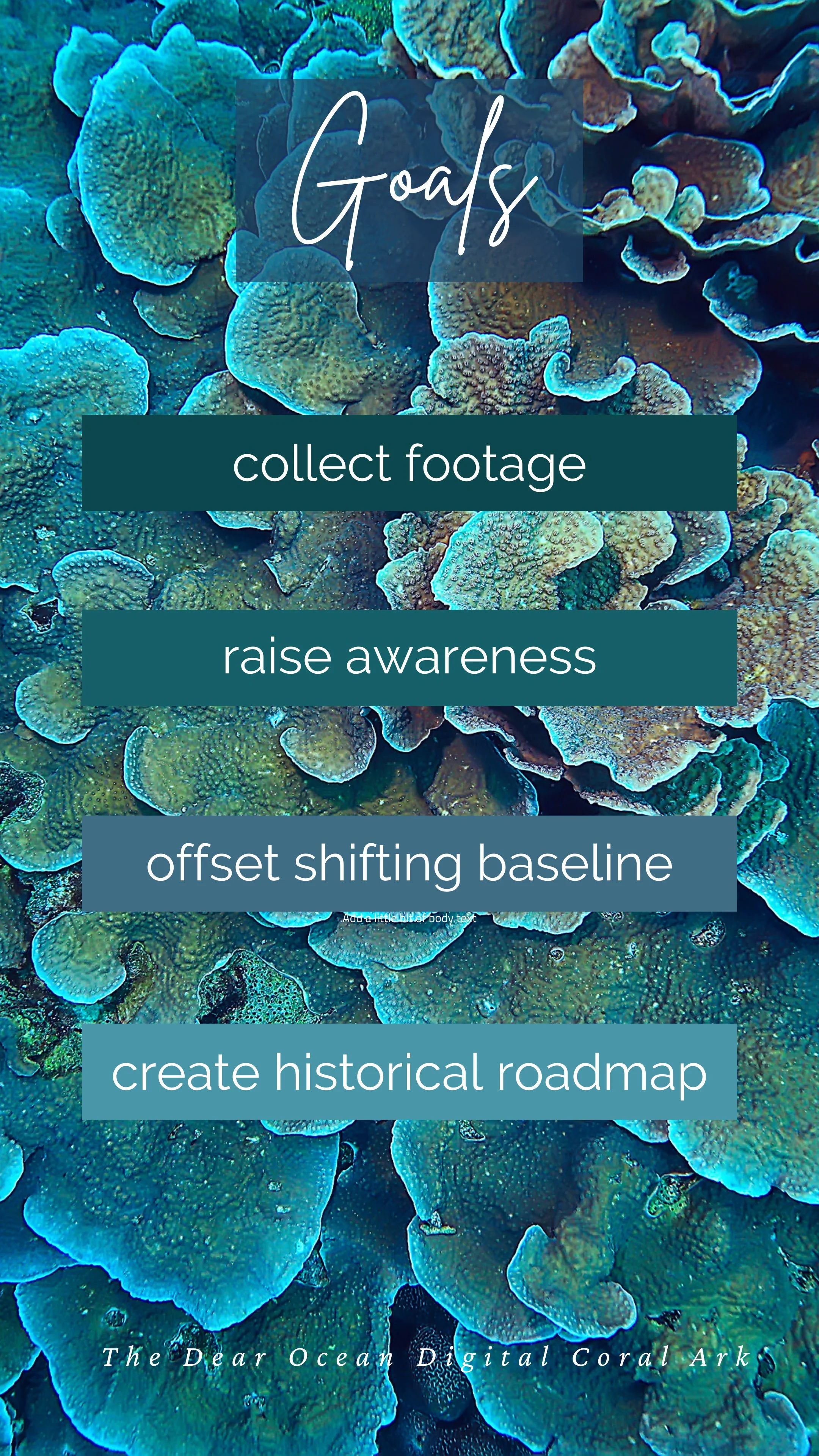 Digital Coral Ark Overview — Dear Ocean