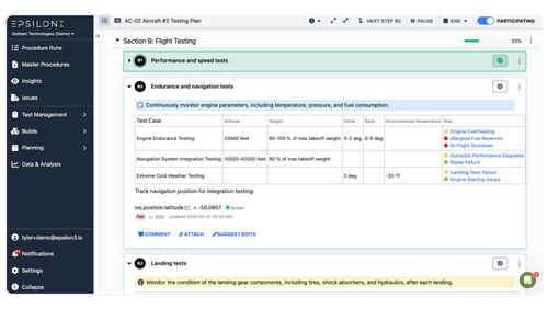 Epsilon3 - Flight Testing Software