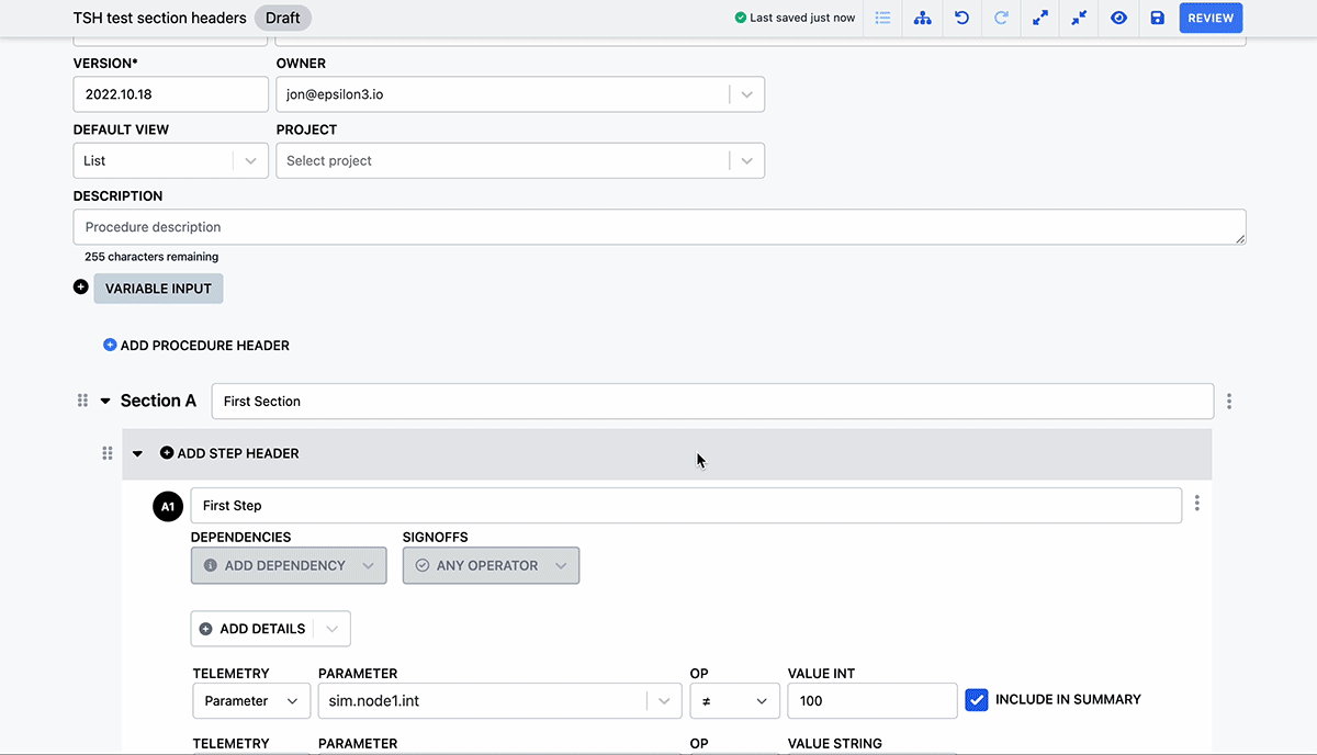 Epsilon3 - Epsilon3 Changelog #35: Visual Refresh, Section Headers, Field Input Variables