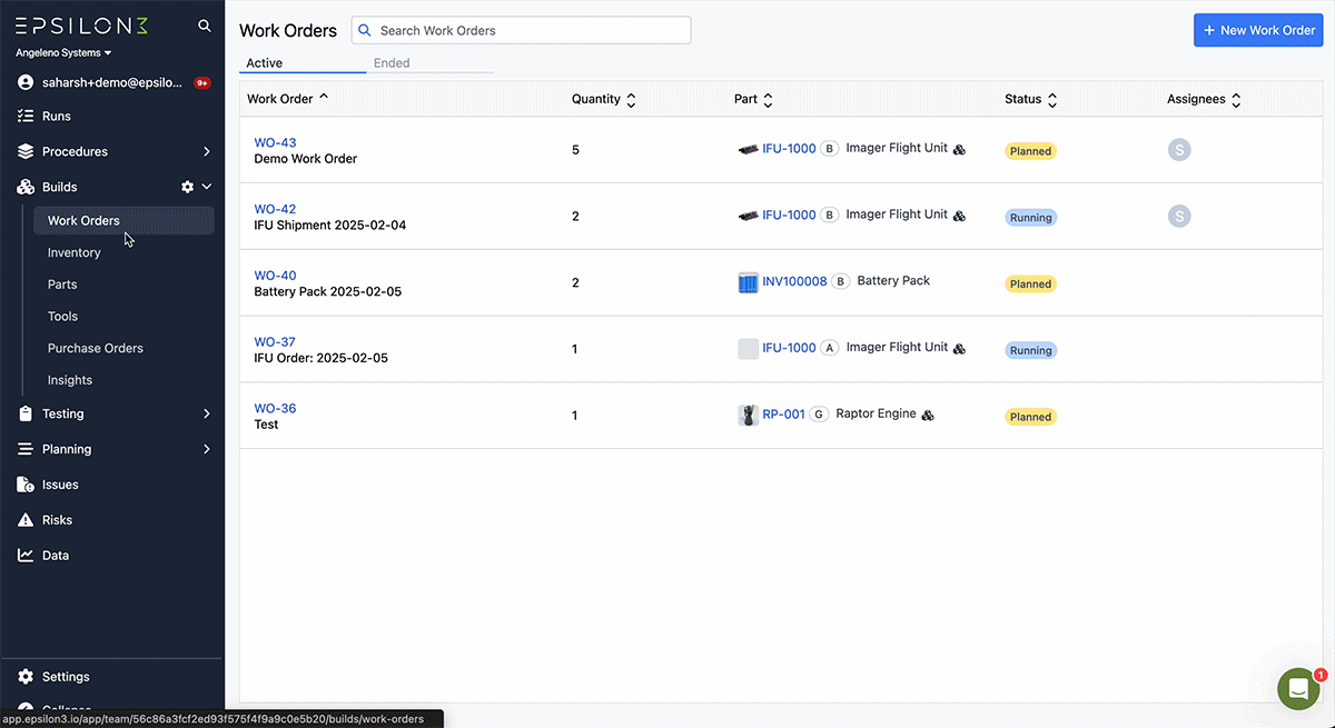 Epsilon3 - Epsilon3 Changelog #74 - Work Orders, Snippet Management ...
