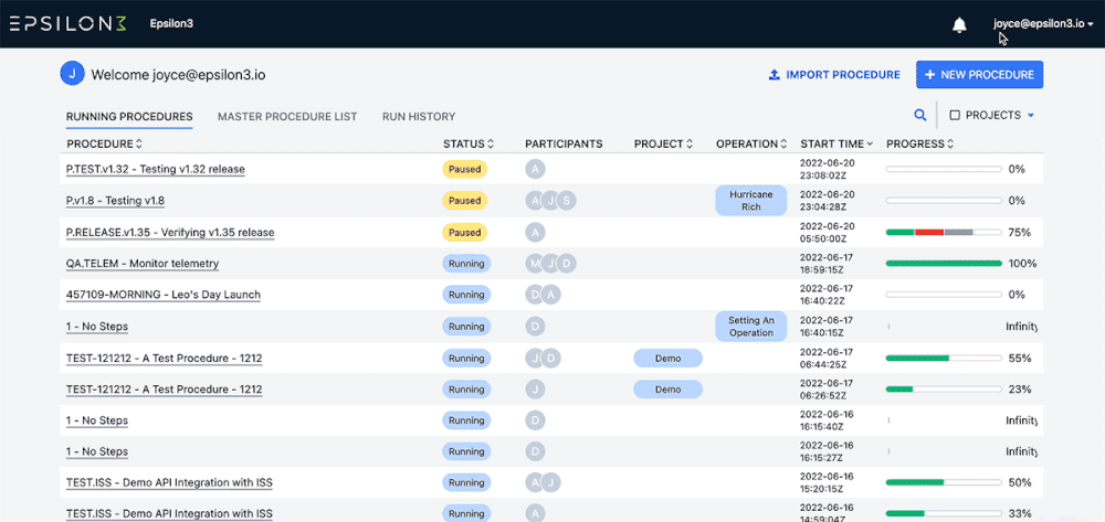 Epsilon3 - Epsilon3 Changelog #28: Operations Dashboard, Pause ...
