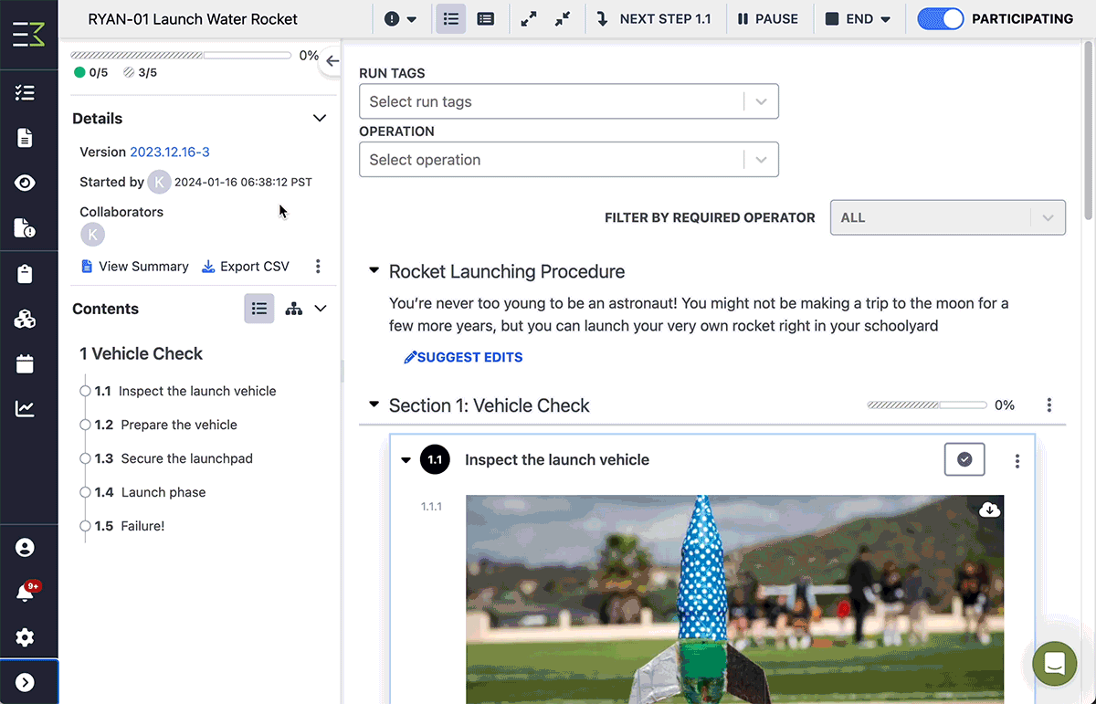 Epsilon3 - Epsilon3 Changelog #57: New Procedure Sidebar, Operations ...
