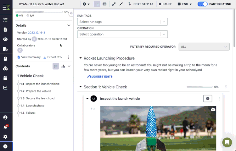 Epsilon3 - Epsilon3 Changelog #57: New Procedure Sidebar, Operations ...
