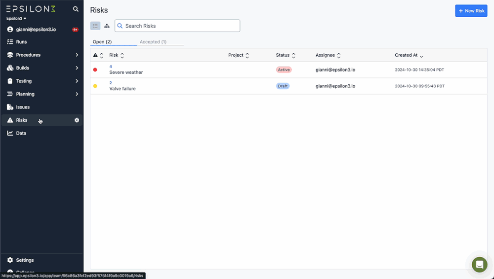 Epsilon3 - Epsilon3 Changelog #71 - AI-Powered Procedure Import, Risk Assessment & Mitigation ...