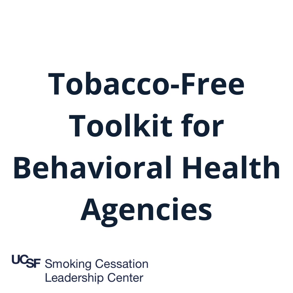 Provider Resources — Tobacco Treatment Training Program