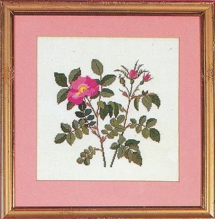 French Rose Cross Stitch Kit by Danish Handcraft Guild — Exquisite ...