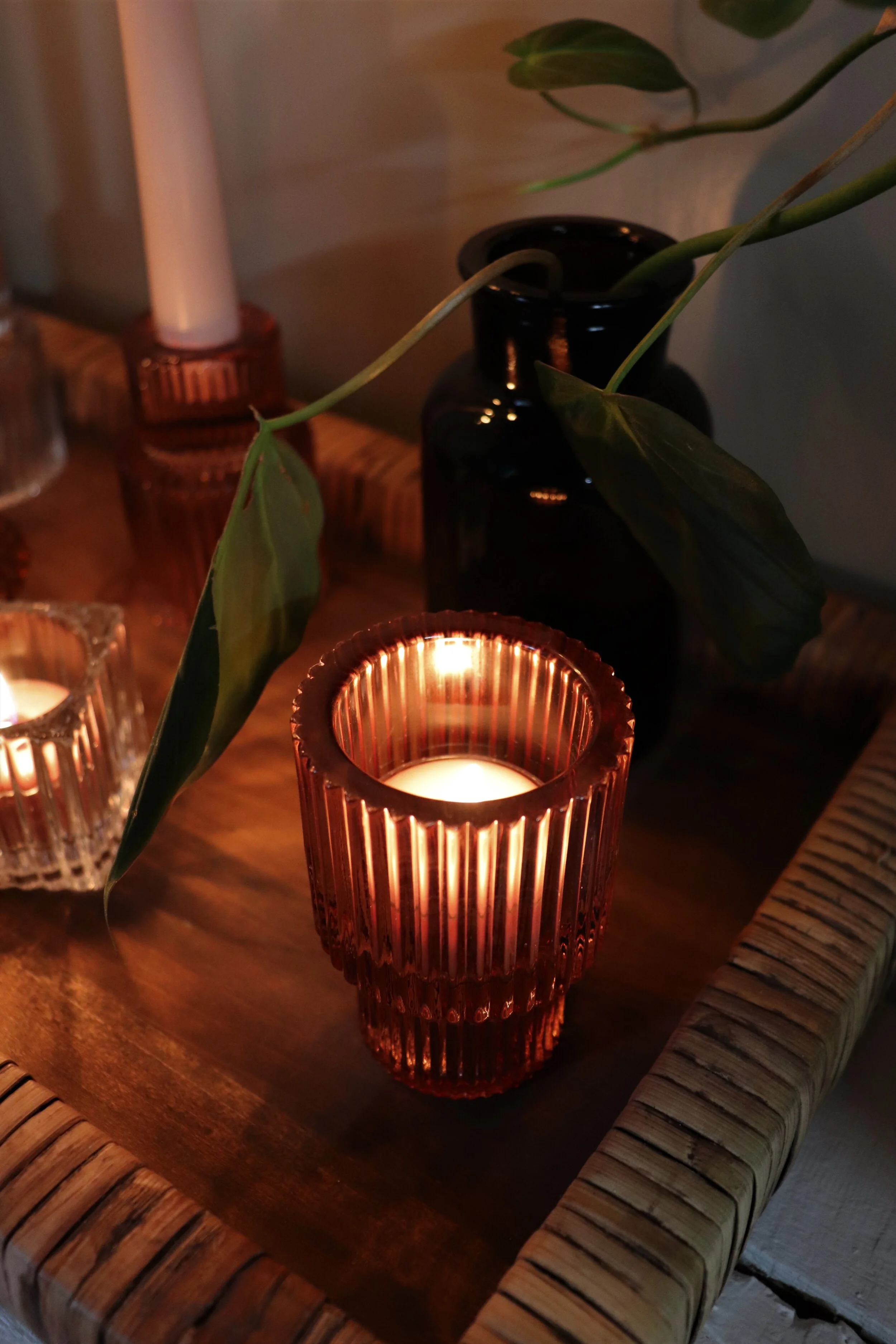 Fluted Eco Pillar Candle Fair Trade Non Toxic — Melanie Hardy Ceramics ...