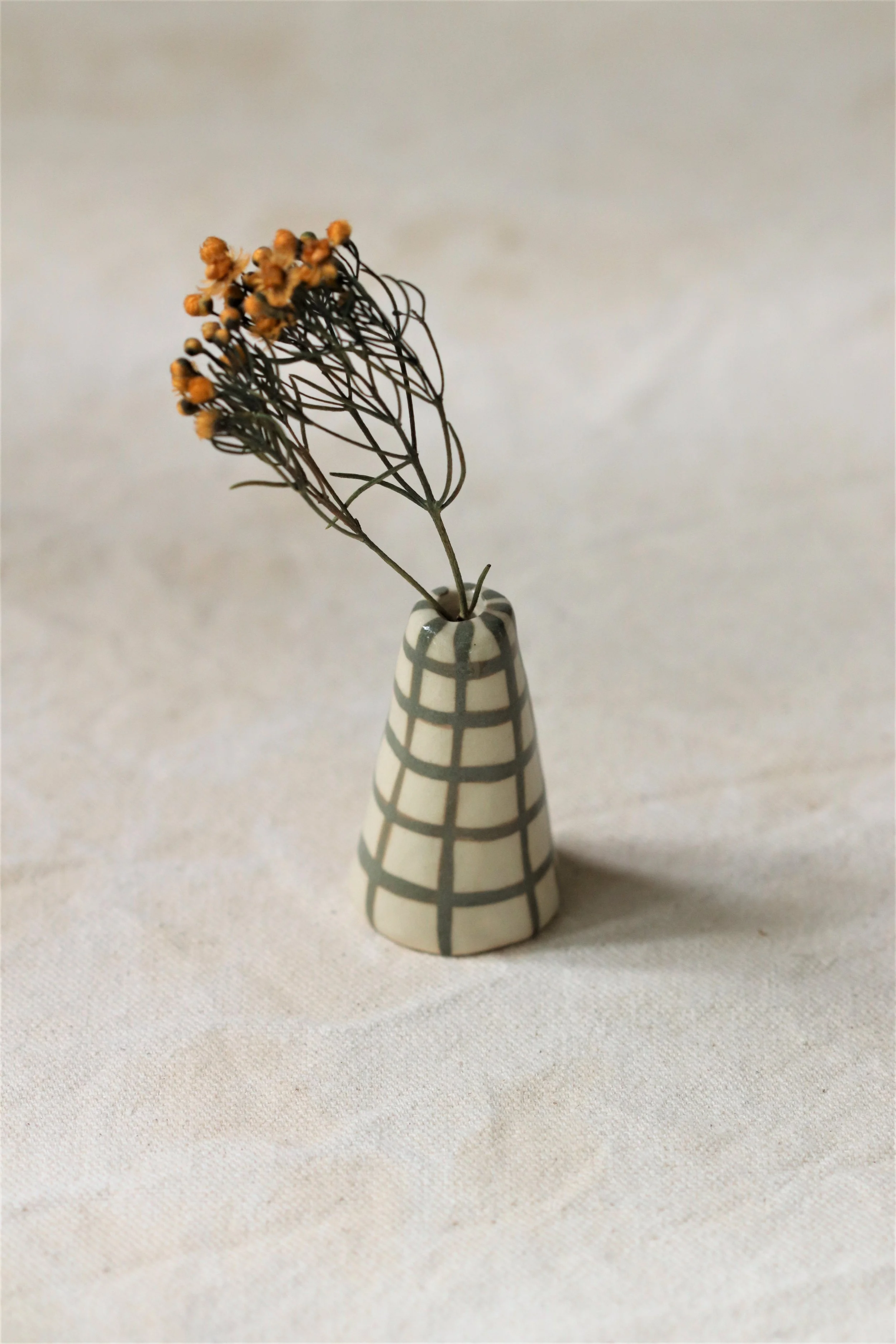 NEW! Small Dark Clay Stem Candlestick holder or vase (footed) — Melanie ...