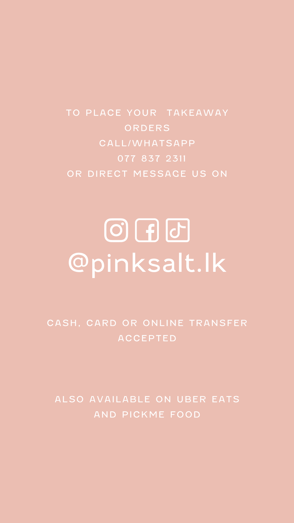 Menu — Pink Salt