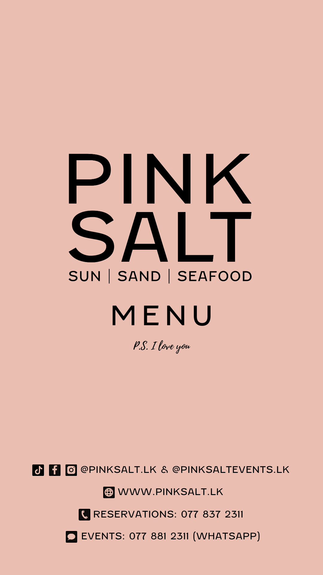 Menu — Pink Salt