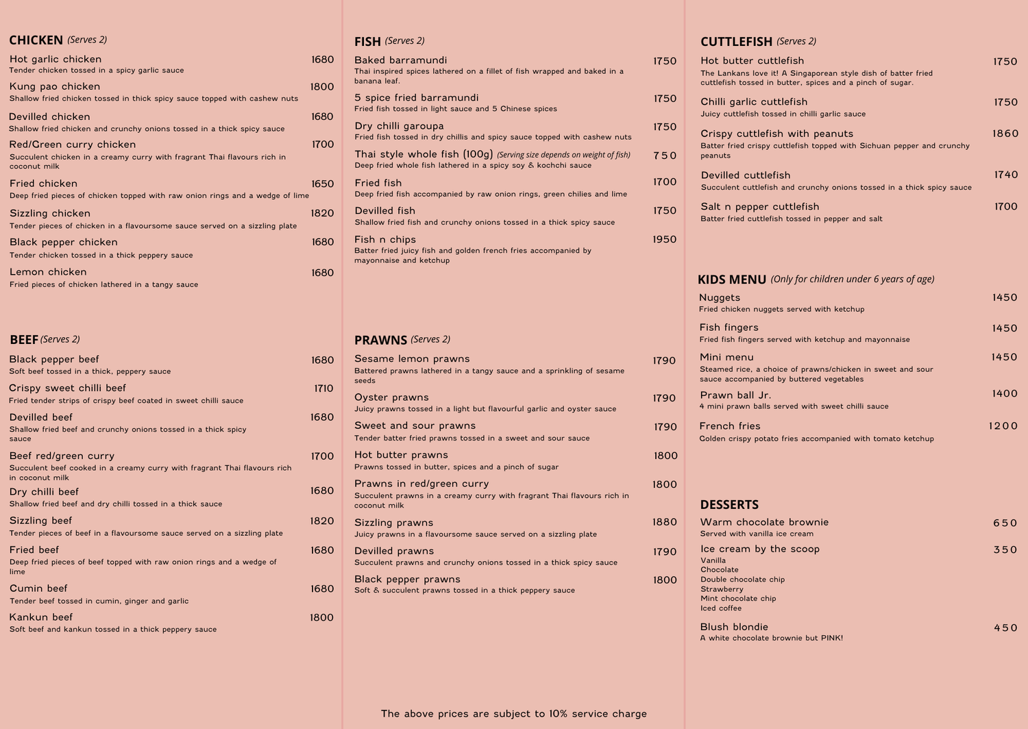 Menu — Pink Salt