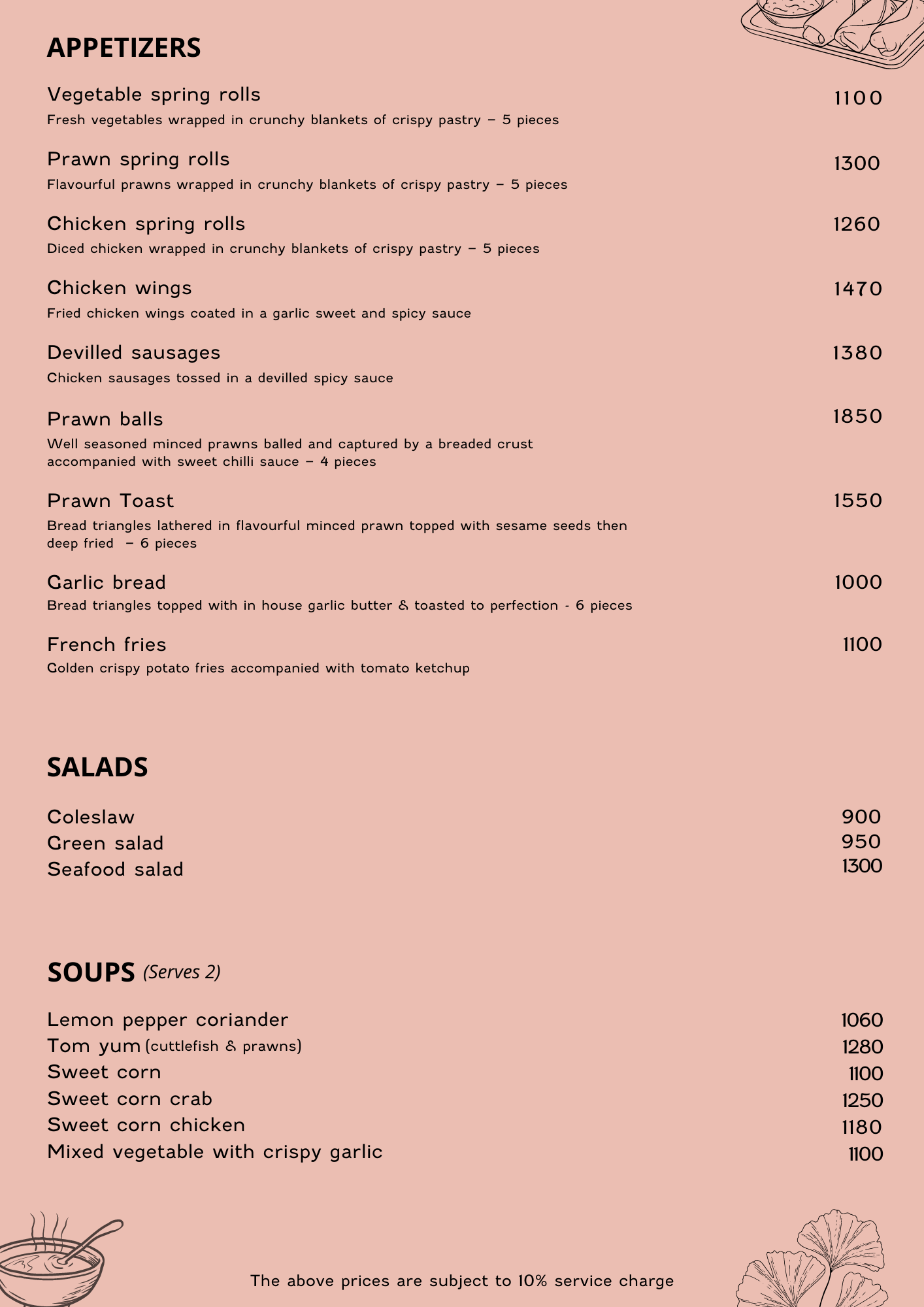Menu — Pink Salt