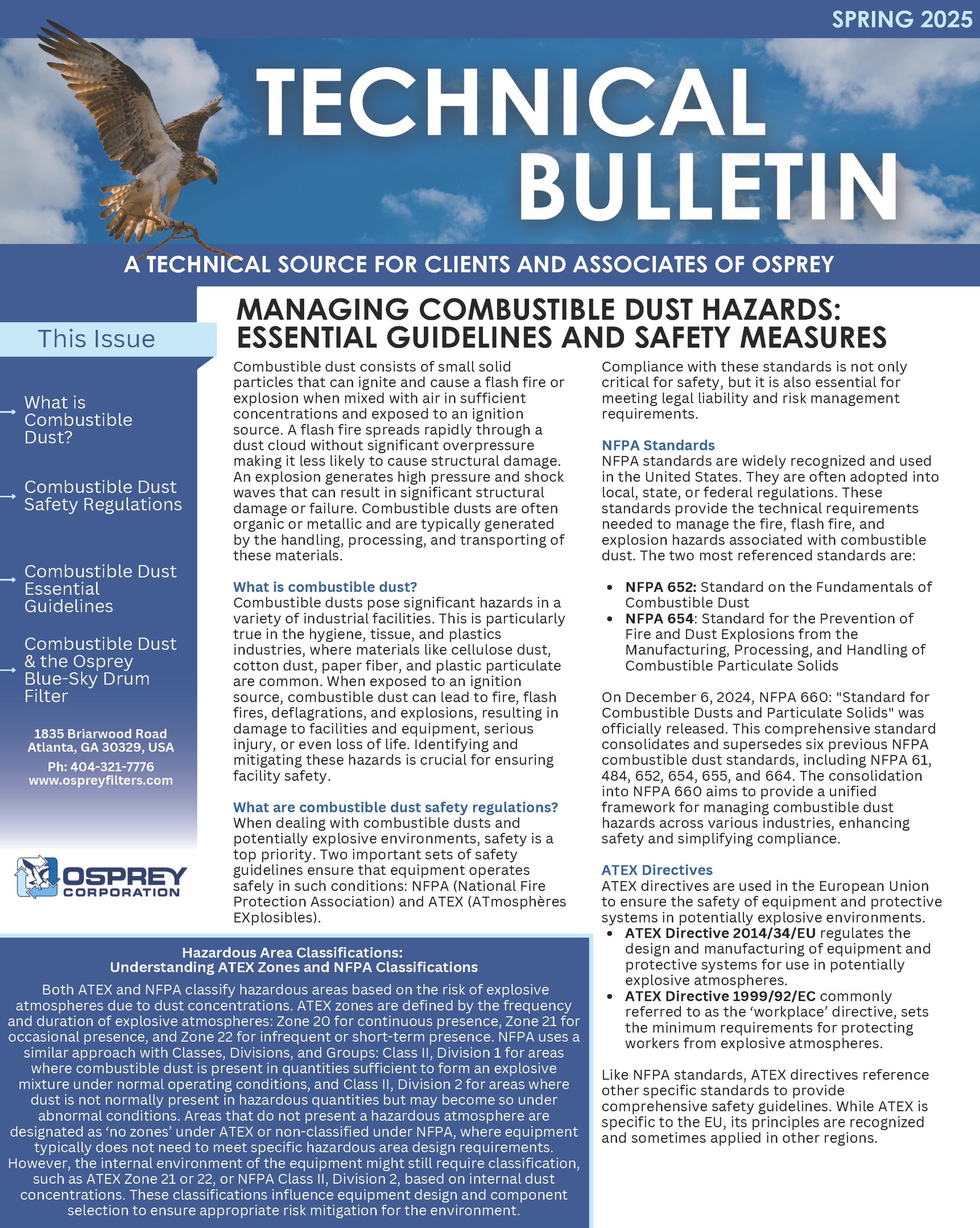Spring 2025 Technical Bulletin: Managing Combustible Dust Hazards ...