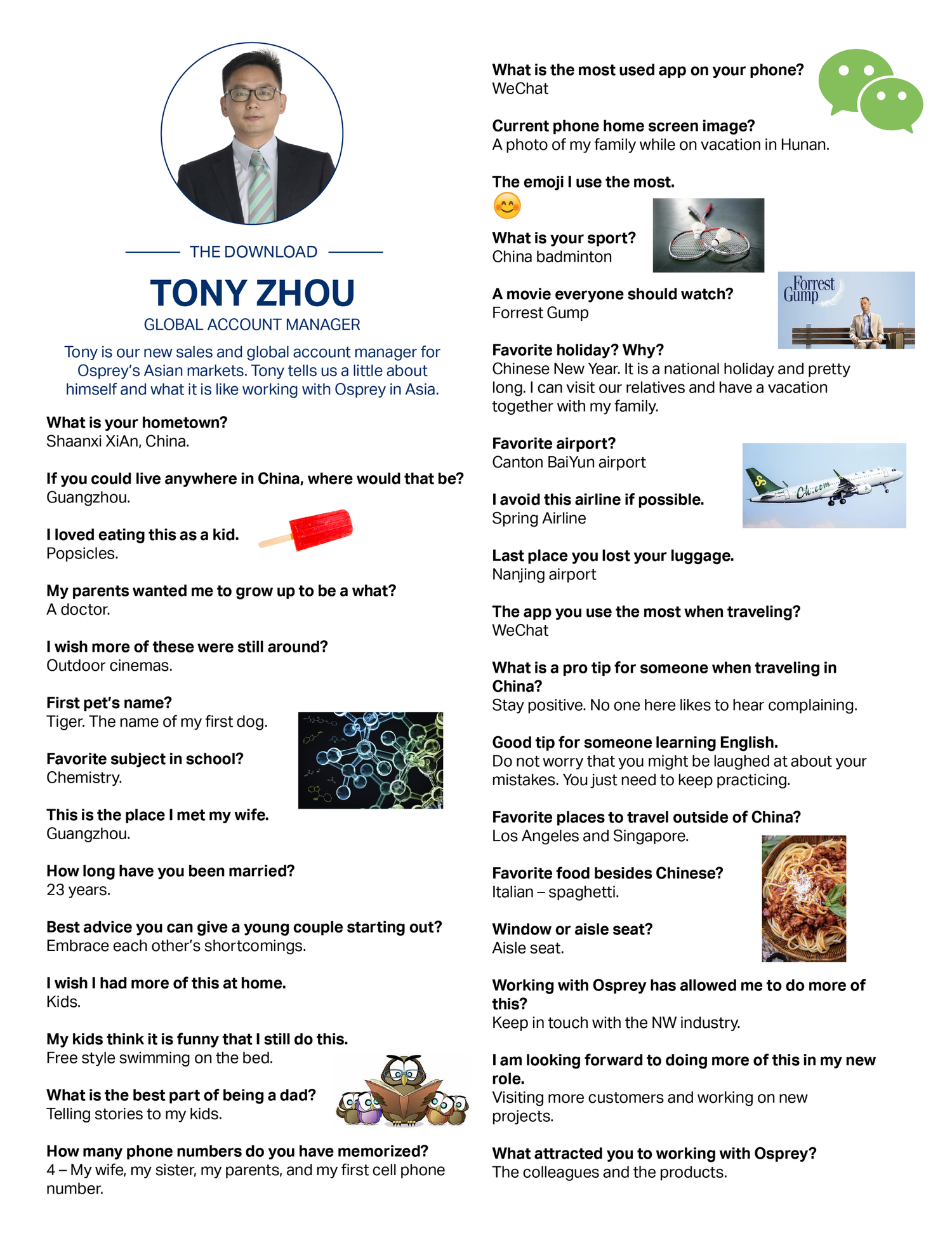 Tony Zhou — Osprey Corporation