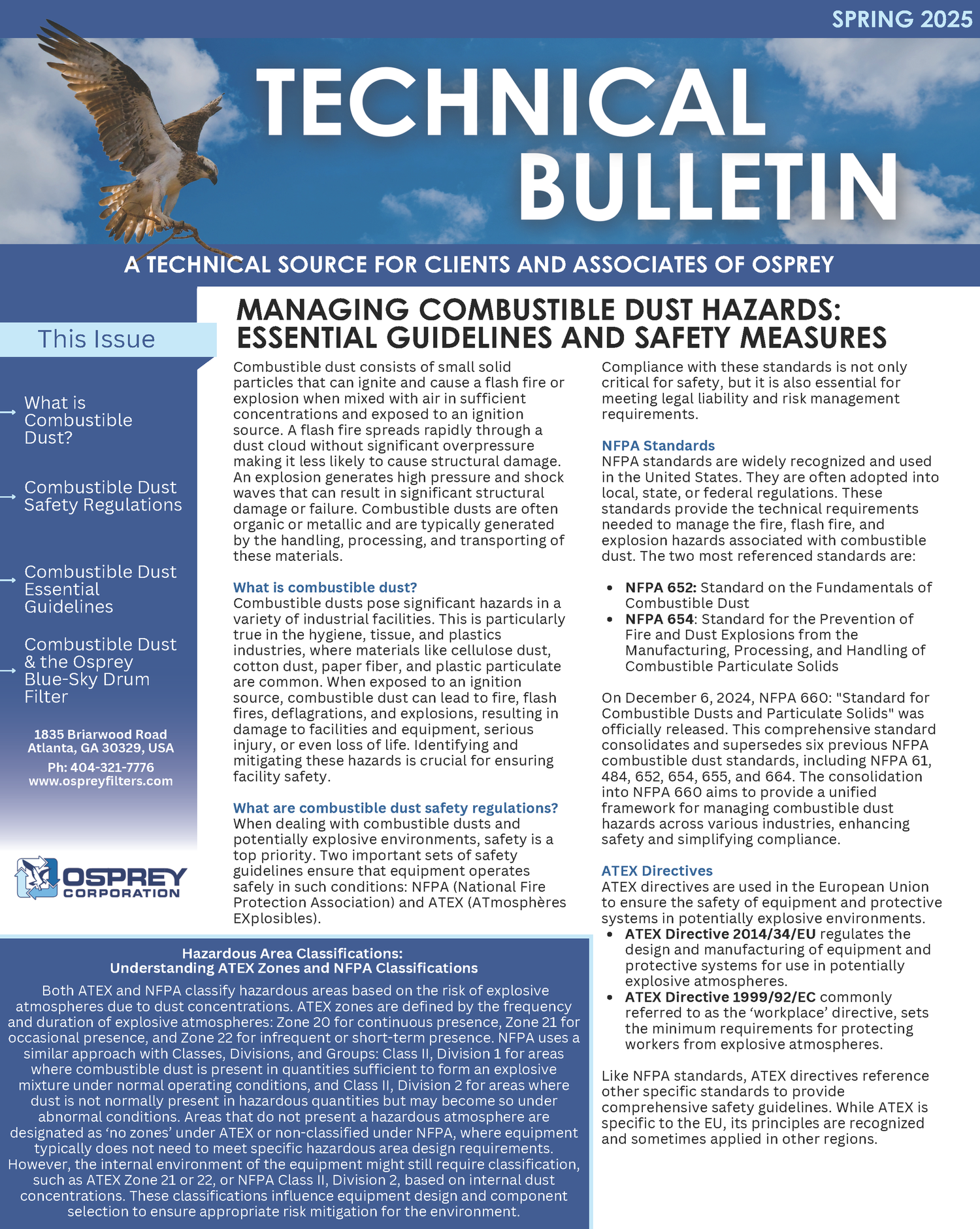 Technical Bulletins — Osprey Corporation