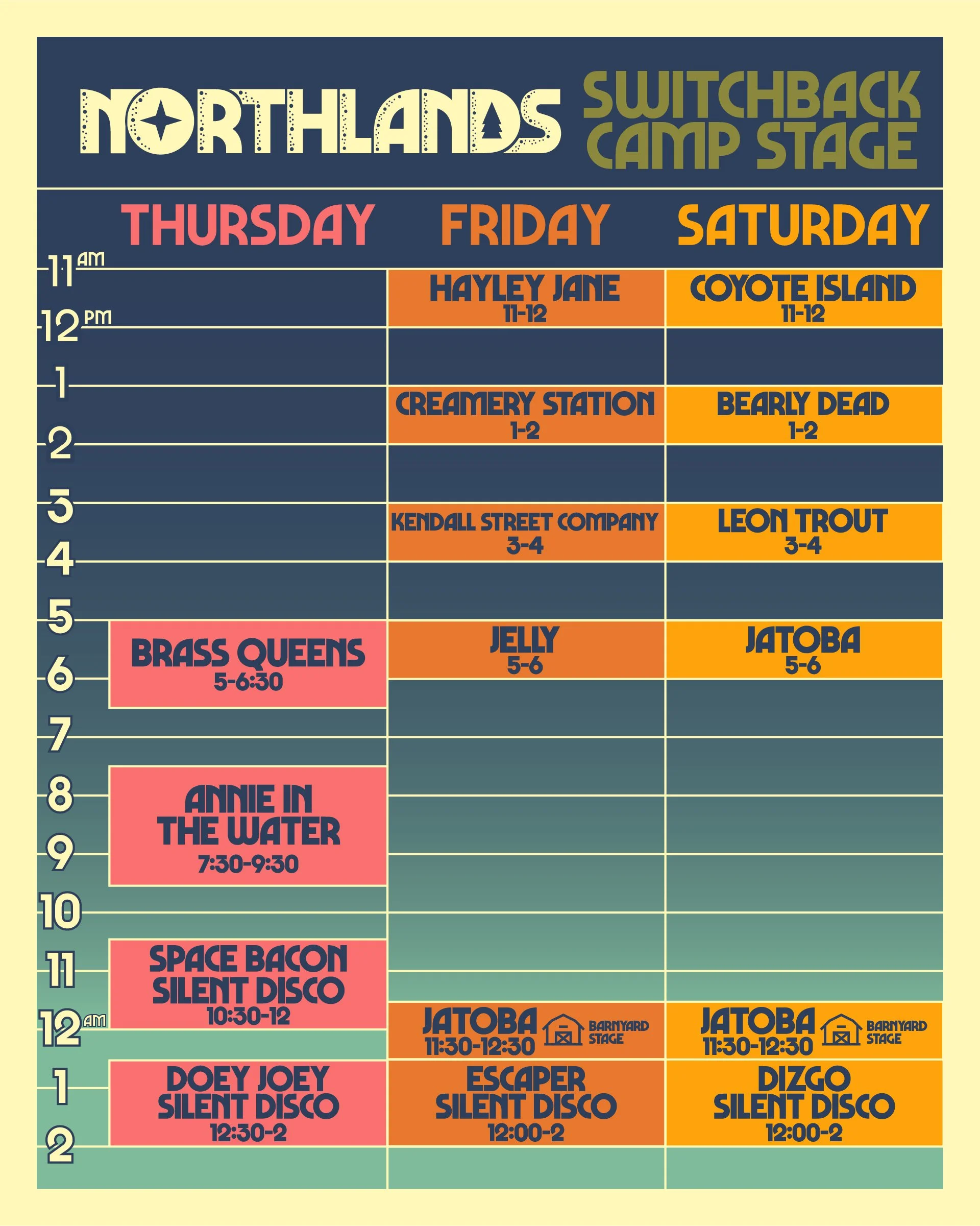 2024 Lineup & Schedule — Northlands Music & Arts Festival