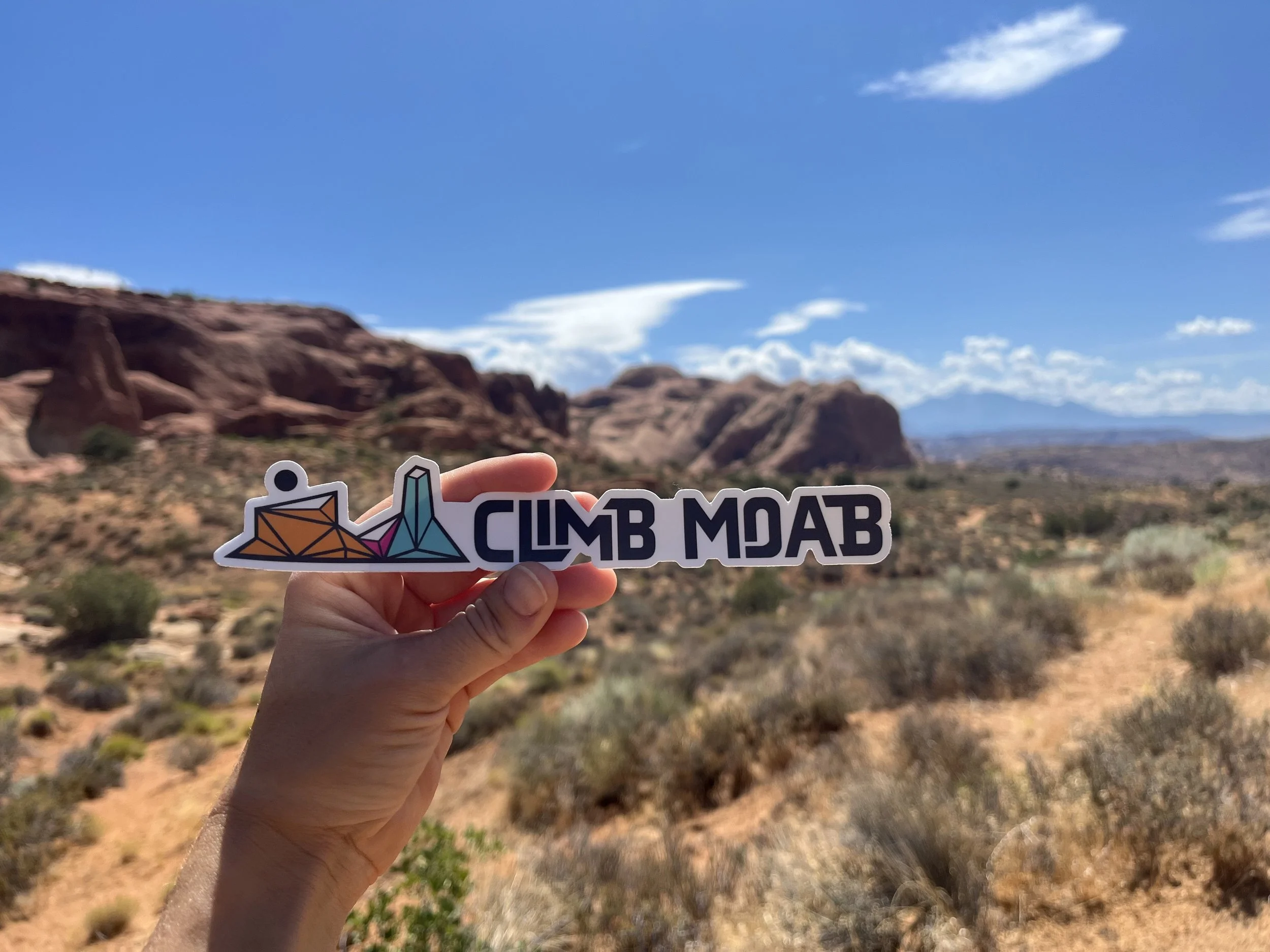 Climb Moab Circle Sticker — Climb Moab Gym