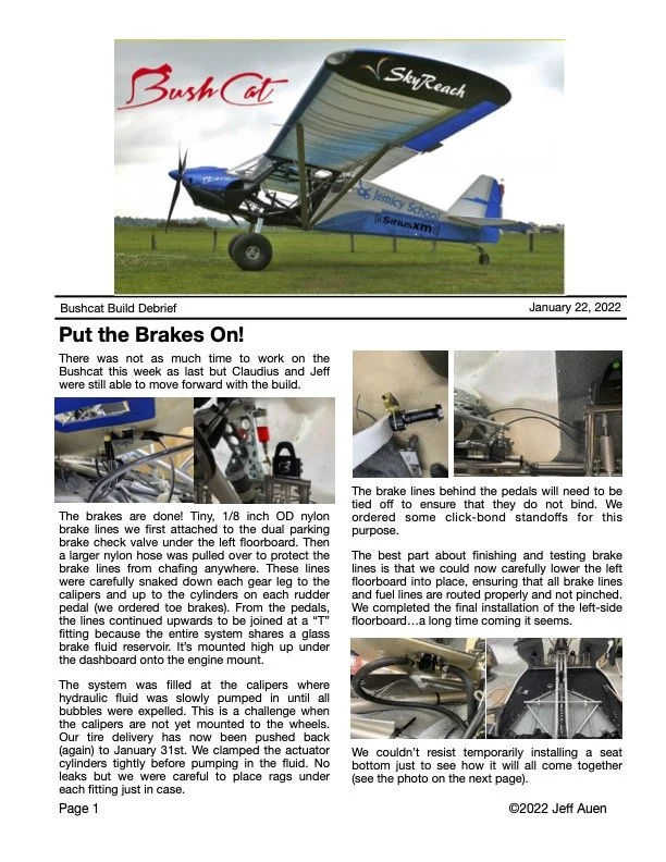 Weekly Debriefs — Bushcat Build - GAJeff