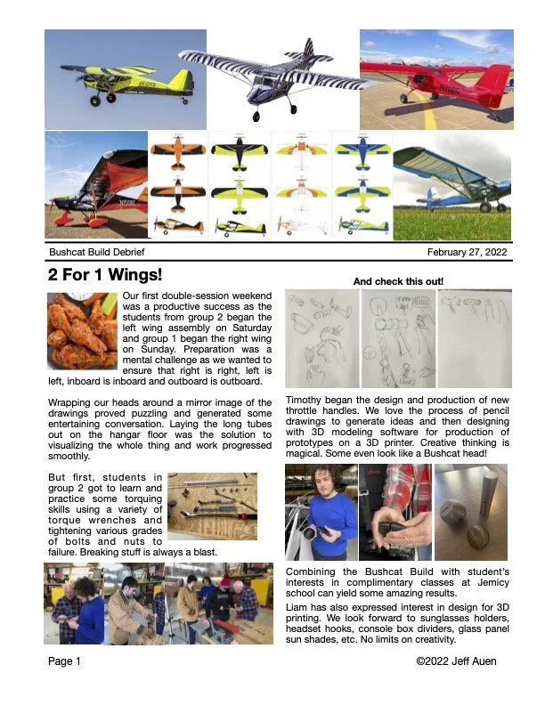 Weekly Debriefs — Bushcat Build - GAJeff