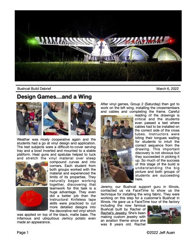 Weekly Debriefs — Bushcat Build - GAJeff