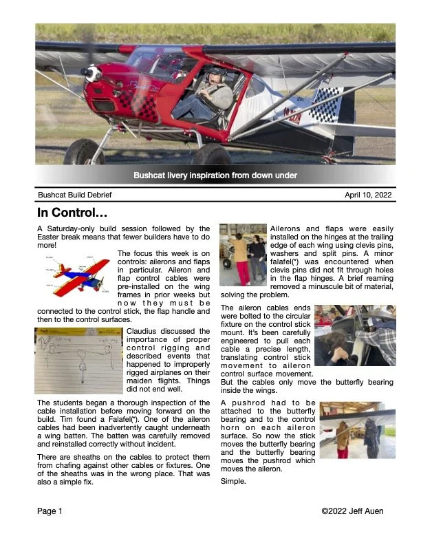 Weekly Debriefs — Bushcat Build - GAJeff