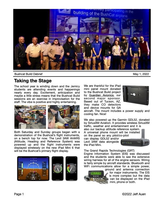 Weekly Debriefs — Bushcat Build - GAJeff