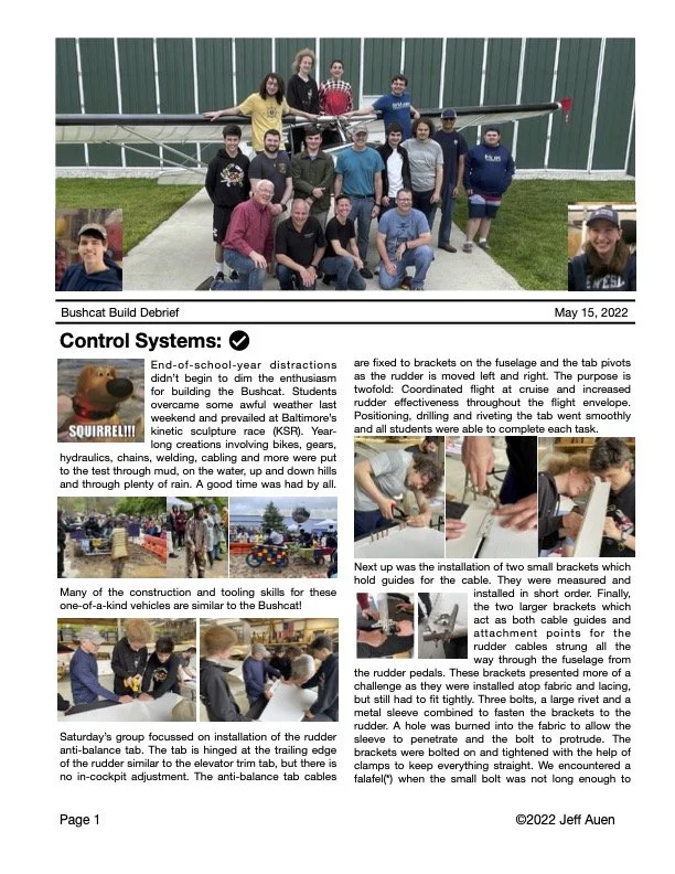 Weekly Debriefs — Bushcat Build - GAJeff