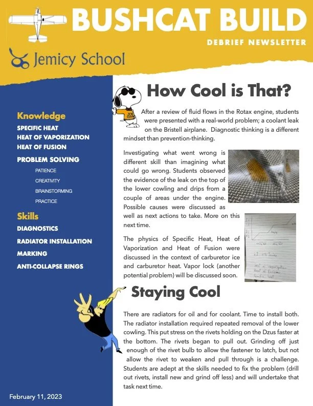 Weekly Debriefs — Bushcat Build - GAJeff