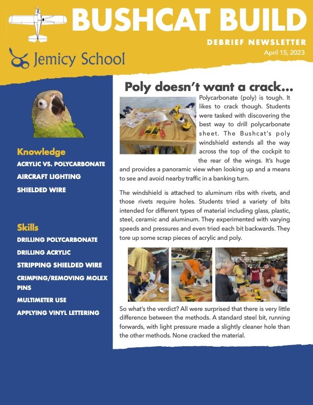 Weekly Debriefs — Bushcat Build - GAJeff